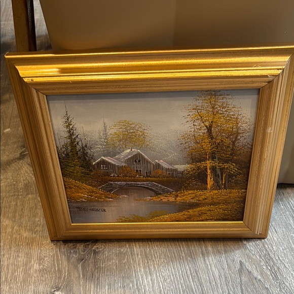 Art | Golden Framed Landscape Art By Terry Webster | Poshmark